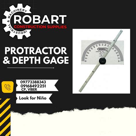 Protractor And Depth Gage Commercial And Industrial Construction Tools