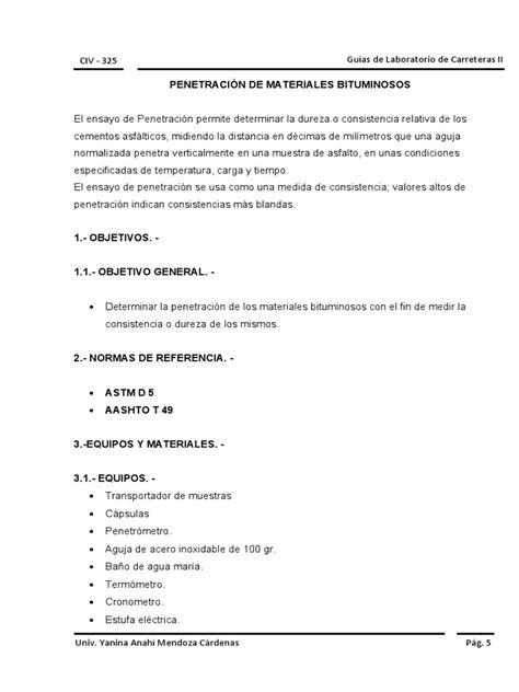 Guía De Penetración De Materiales Bituminosos Pdf