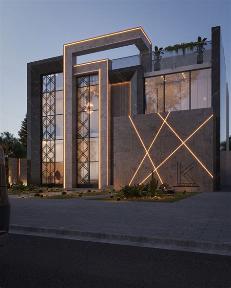 Modern Villa Elevation Design On Behance Hotel Design Architecture Facade Design Modern