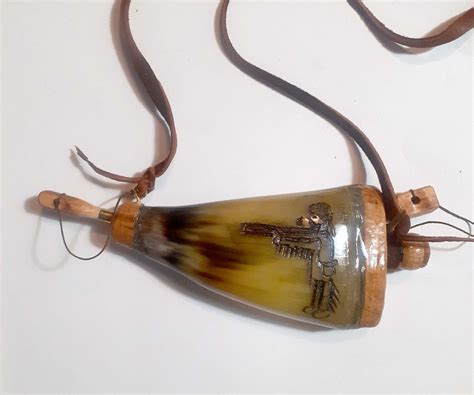 Priming Flask For Flintlock Flatten Cow Horn Scrimshaw Etsy Priming Flask For Flintlock Flatten Cow Horn Scrimshaw Etsy