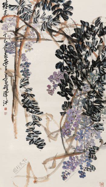 吴昌硕 杜鹃花卉图片绘画书法文化艺术 图行天下素材网