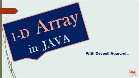 25 One Dimensional Array In Java Array With An Example Core Java Hindi Youtube