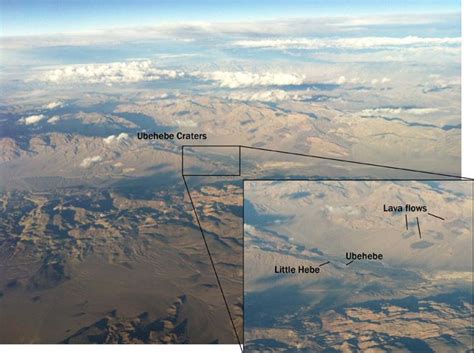 Volcanoes From Above Long Valley Caldera And Ubehebe Craters