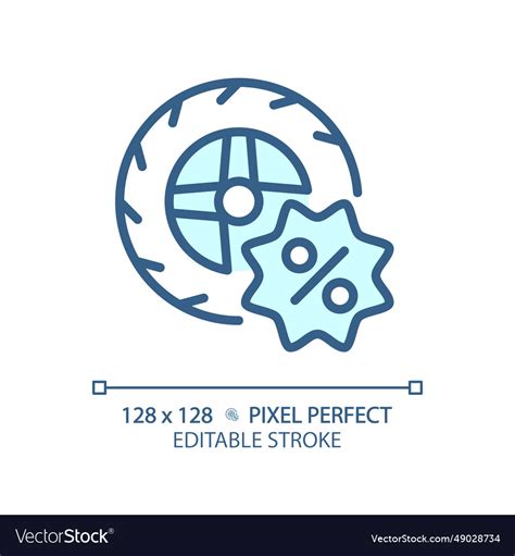 2d Simple Thin Linear Blue Automobile Discount Vector Image