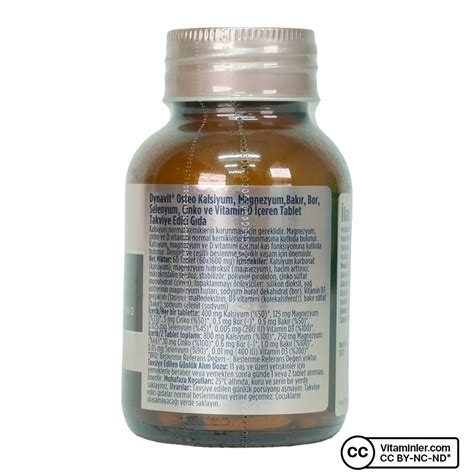 Dynavit Osteo 60 Tablet Kompleks Mineraller