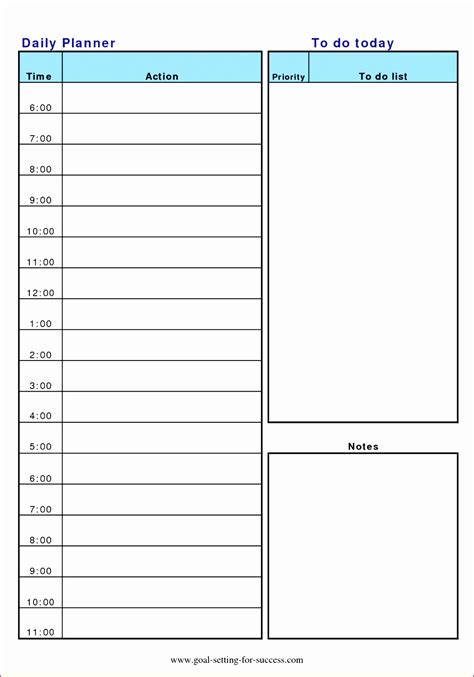 Excel Daily Planner Template Excel Templates Images And Photos Finder