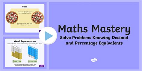 Year 6 Fractions And Decimals Solve Problems Decimal And Percentage