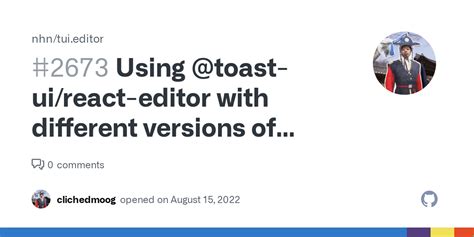 using toast ui react editor with different versions of toast ui