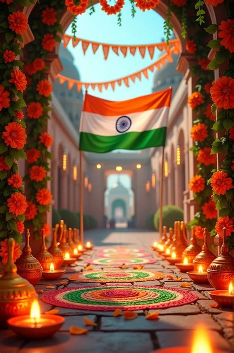 15 August Indian Independence Day Decorations Seaart Ai