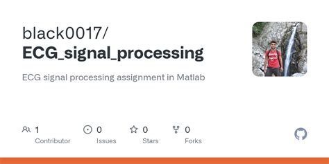 Github Black0017ecgsignalprocessing Ecg Signal Processing Assignment In Matlab