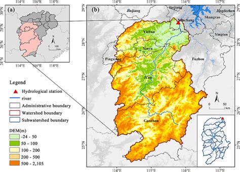 Map Of The Study Areaalocation Of The Grb In Jiangxi Download