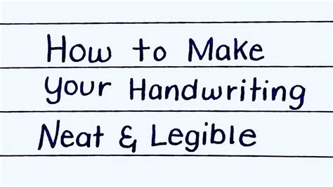 How To Write Neatly Improve Your Handwriting YouTube