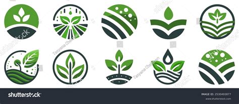 Design Do Logotipo Agrícola Conjunto De Vetor Stock Livre De