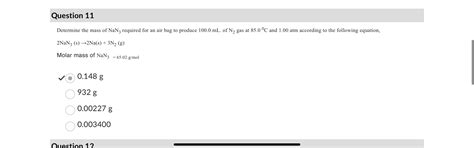 Solved Determine The Mass Question 11determine The Mass Of