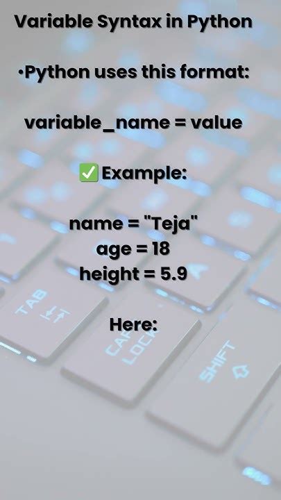 What Is Python Variable And Rules🐍⚕️techprogrammerlife Learntocode Python Noetech× Youtube