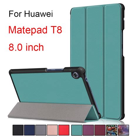 For Huawei Matepad T8 8 0 Inch Tablet PU Leather Case Solid Painted Stand Cover Shopee Philippines