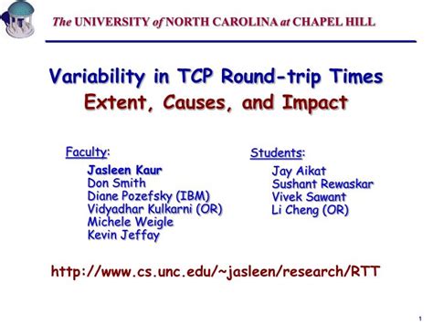 Ppt Variability In Tcp Round Trip Times Extent Causes And Impact