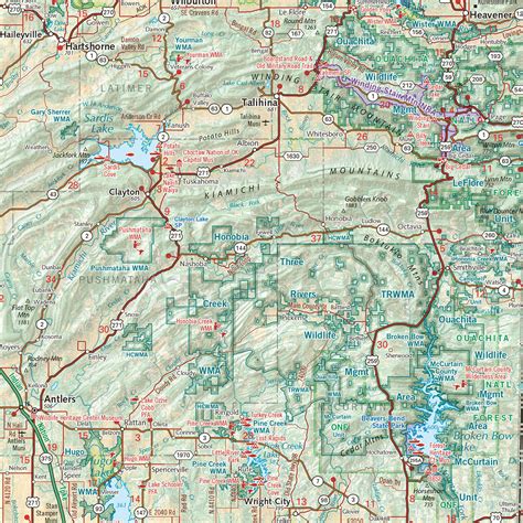 Oklahoma Recreation Map Recreation Atlases And Maps Of The American