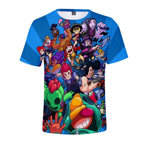 Brawl Stars T Shirt All Character Tees Leon Spike Frank Brawl Stars