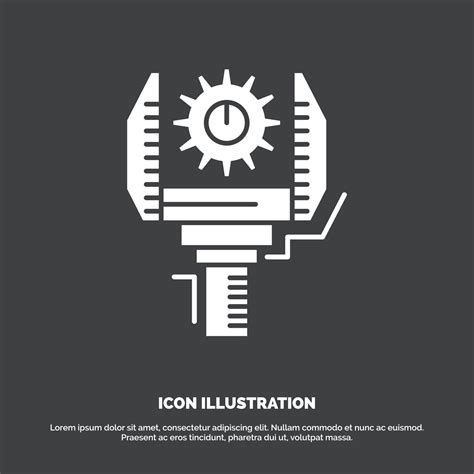 Automation Industry Machine Production Robotics Icon Glyph Vector Symbol For Ui And Ux