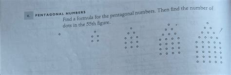 Solved Pentagonal Numbersfind A Formula For The Pentagonal