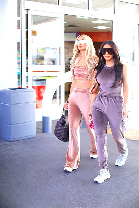 Kim Kardashian And Paris Hilton Reunite In Velour Track Suits From Skims Line Hollywood Life