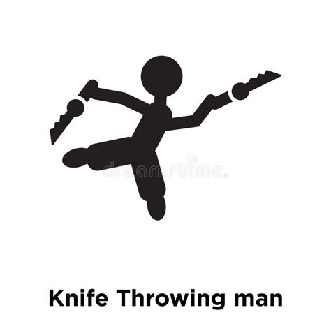 Knife Throwing Linear Icon Modern Outline Knife Throwing Logo C Stock