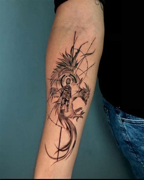 Compass With A Phoenix Phoenix Warrior Tattoo Phoenix Dragon Tattoo