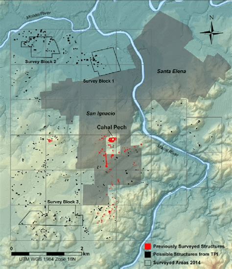 Map Of Bvar Settlement Survey At Cahal Pech Overlaid Onto A Hillshade Download Scientific