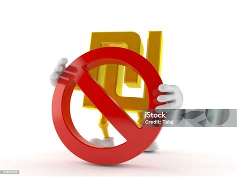 Schekel Charakter Mit Verbotenen Symbol Stockfoto Und Mehr Bilder Von