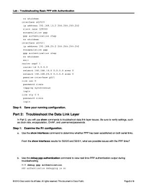 Fillable Online Cna Upc Edu Lab Troubleshooting Basic PPP With Authentication Fax Email Print