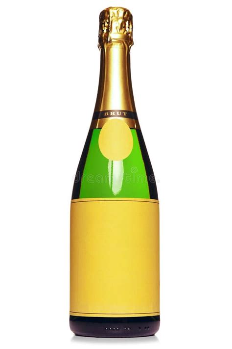 Bottiglia Di Champagne Isolata Su Bianco Immagine Stock - Immagine di ...