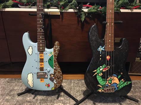 My 8 Bit Axes Mega Man 2 And Smb1 Guitars