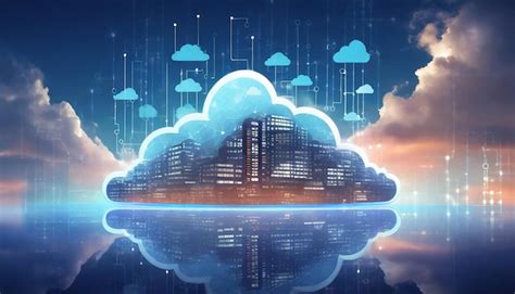 Premium AI Image | Cloud and Edge computing concept Modern IT technology on virtual screen data ...