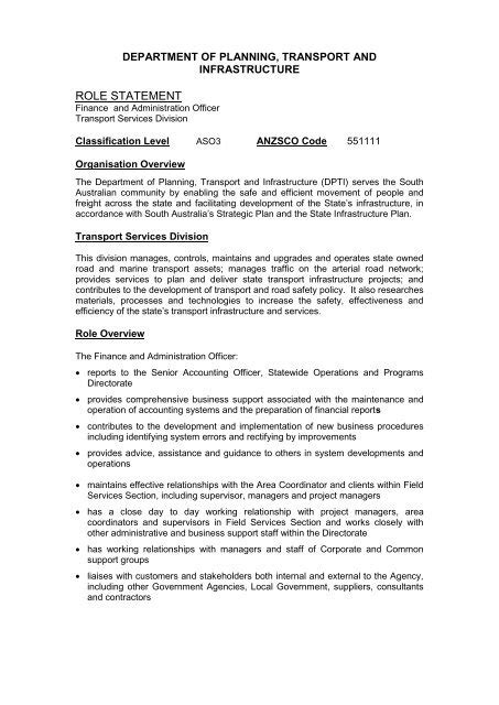 Role Statement Template For Au Role Statement Template For Au