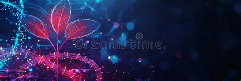 Blue Abstract Design Digital Science Network Futuristic Technology And Communication Stock