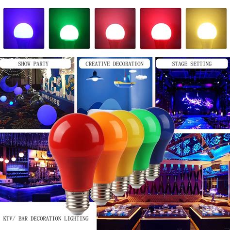 Led Colorful Bulb Lamp E27 B22 Base Colorful Led L Grandado
