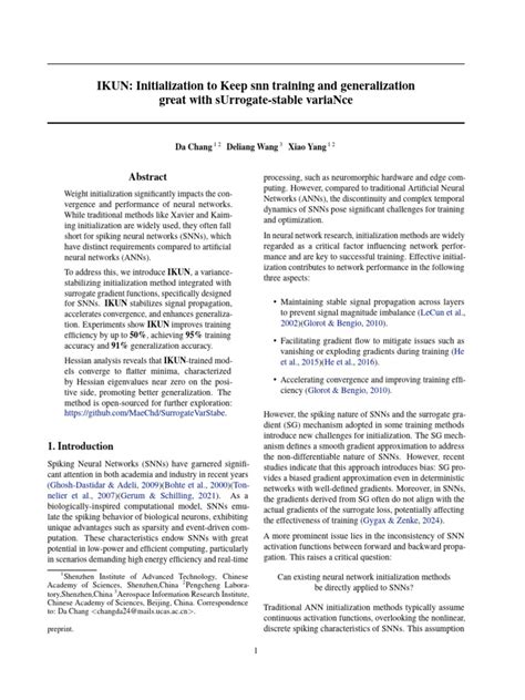 Initialization To Keep Snn Training And Generalization Great With