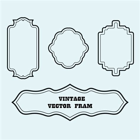 Retro Frame Vector Vector Vintage Frame