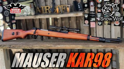 Mauser Kar98 Snow Wolf Review 🔍 And Test Shot 🎯 Airsoft Review En