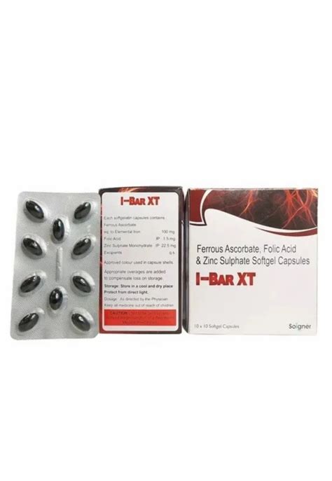 Ferrous Ascorbate 100 Mg Folic Acid 5 Mg Niacinamide 10 Mg Vits