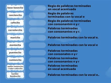 Practica De Sufijos Une Las Parejas