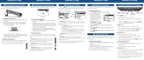 Garmin Forerunner 201 Getting Started Guide 190 00318 01 0c