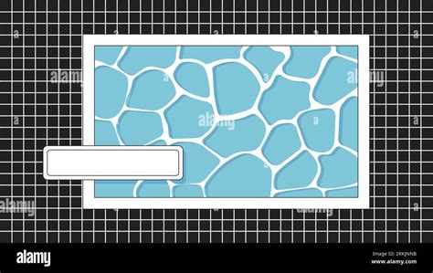Clear Water Swimming Pool Top View Bw Cute Kawaii Lo Fi Background Stock Vector Image And Art Alamy