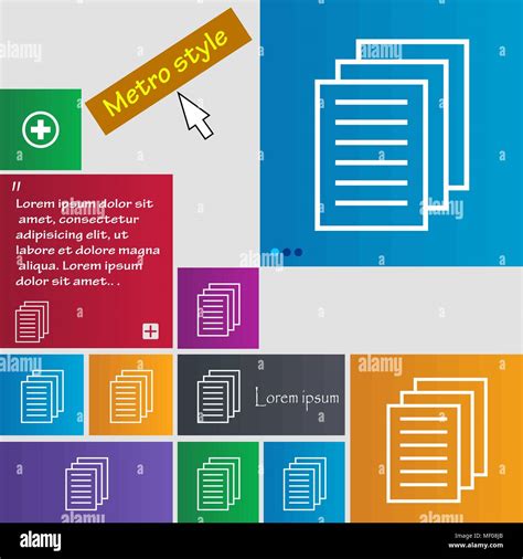 Copy File Sign Icon Duplicate Document Symbol Set Of Coloured Buttons Vector Illustration