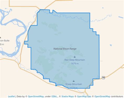 National Bison Range In Dixon Map And Routes