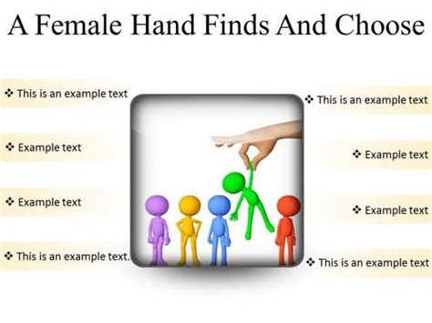 A Female Hand Finds And Choose Metaphor Powerpoint Presentation Slides S