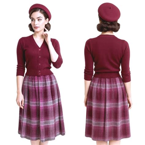 Appleseeds Skirts Vintage Appleseeds Womens Plaid Skirt 2 Academia