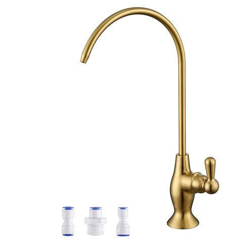 Deokxz Stainless Steel Brushed Gold Finish Ro Faucet For Kitchen Sink