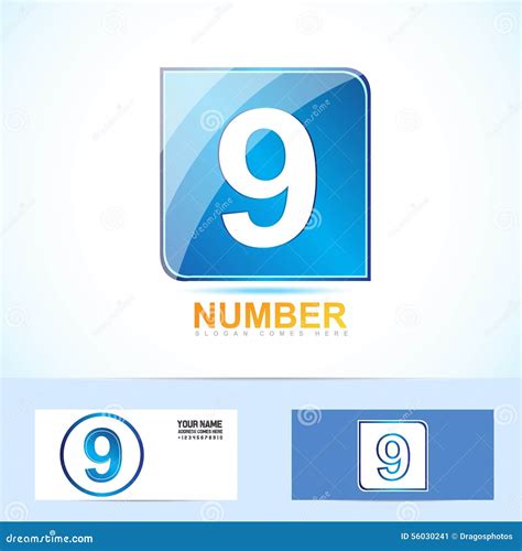 Number Nine 9 Logo Stock Vector Illustration Of Number 56030241